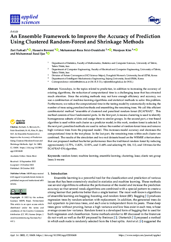 (PDF) An Ensemble Framework to Improve the Accuracy of Prediction Using Clustered Random-Forest ...