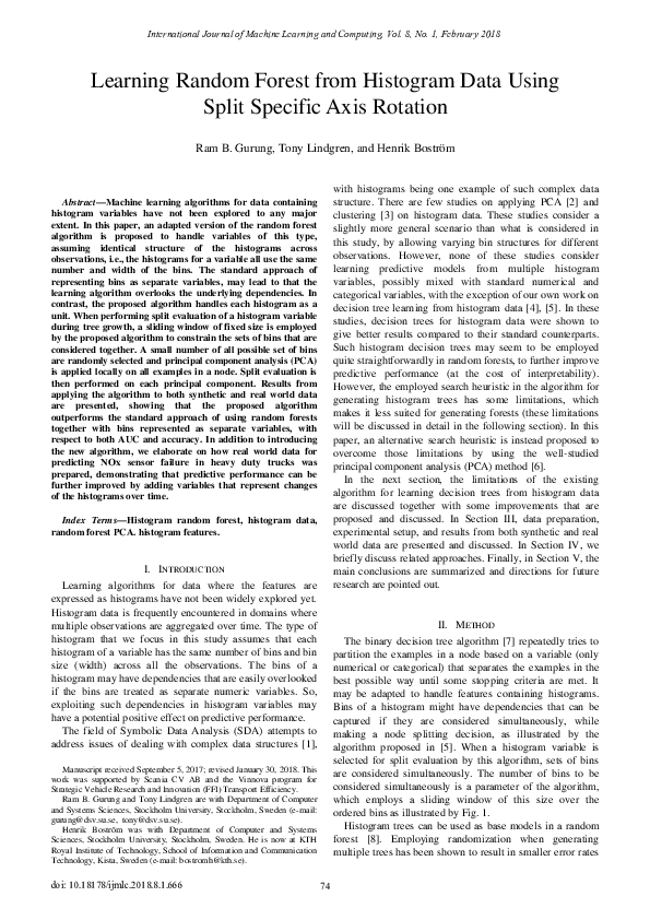 (PDF) Learning Random Forest from Histogram Data Using Split Specific ...