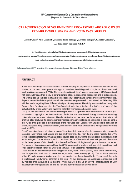 (PDF) CARACTERIZACIÓN DE VOLÚMENES DE ROCA ESTIMULADOS (SRV) EN UN PAD ...