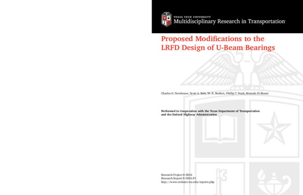 (PDF) Proposed Modifications to the LRFD Design of U-Beam Bearings