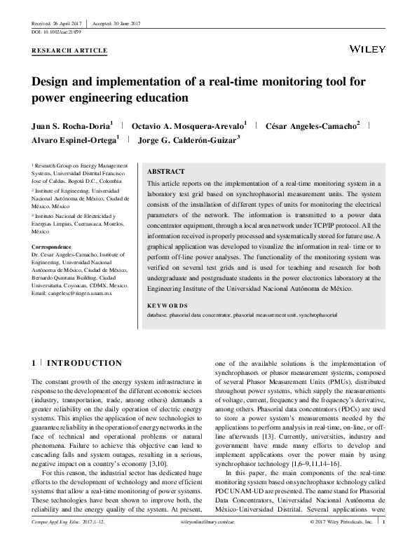 Pdf Design And Implementation Of Real Time Monitoring And Control System Supported With Ios