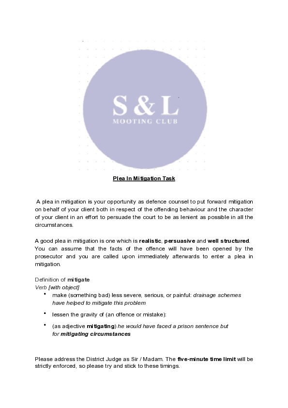 (PDF) plea In mitigation - case file