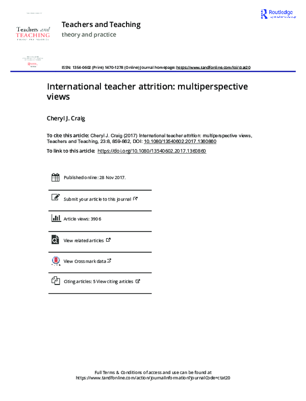 (PDF) International teacher attrition: multiperspective views