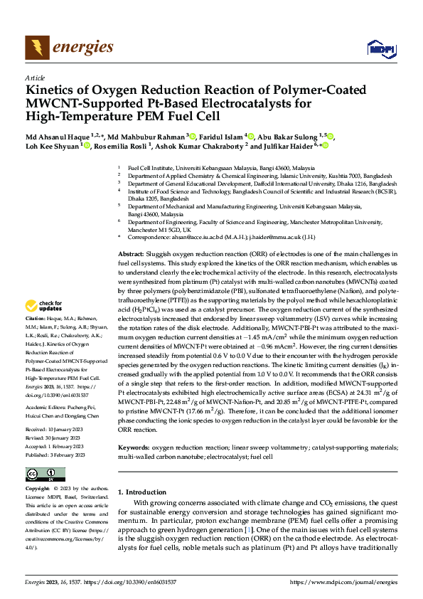 (PDF) Kinetics of Oxygen Reduction Reaction of Polymer-Coated MWCNT ...