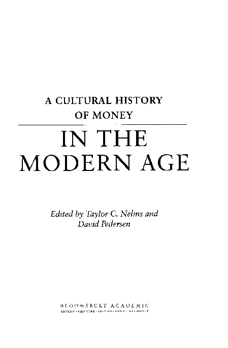 (PDF) A Cultural History of Money in the Modern Age