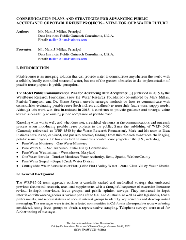 (PDF) COMMUNICATION PLANS AND STRATEGIES FOR ADVANCING PUBLIC ...