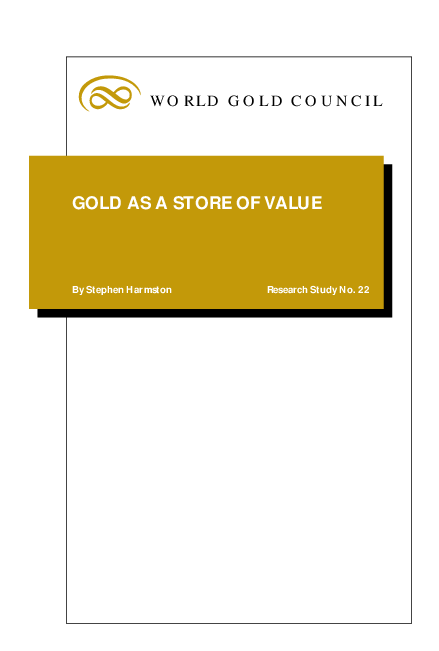 (PDF) Gold as a store of value