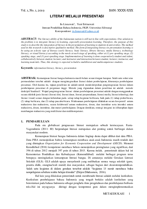 (PDF) Literat Melalui Presentasi