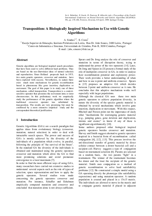 (PDF) Transposition: A Biological-Inspired Mechanism to Use with ...