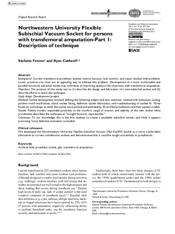 (PDF) Northwestern University Flexible Subischial Vacuum Socket for ...
