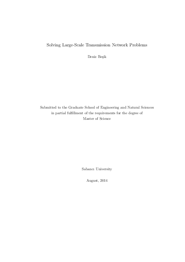 (PDF) Solving large-scale transmission network problems