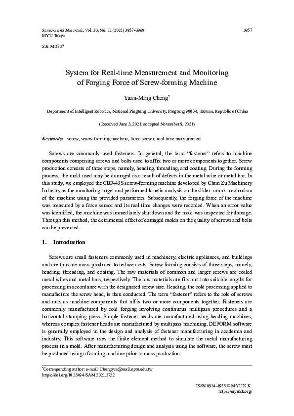 (PDF) System for Real-time Measurement and Monitoring of Forging Force ...