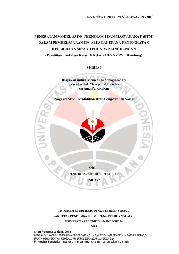 (PDF) PENERAPAN MODEL SAINS TEKNOLOGI DAN MASYARAKAT DALAM PEMBELAJARAN ...