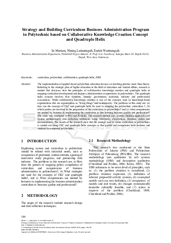 (PDF) Strategy and Building Curriculum Business Administration Program in Polytechnic based on ...