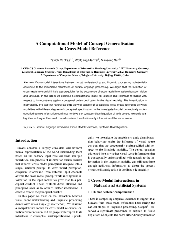 (PDF) A computational model of concept generalization in cross-modal ...