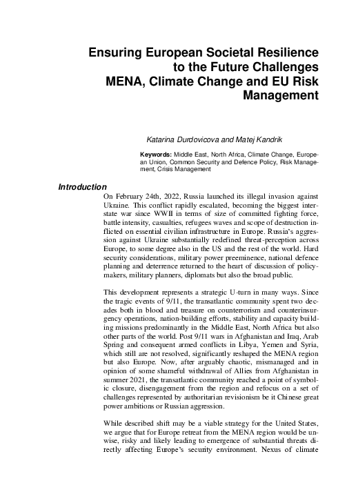 (PDF) Ensuring European Societal Resilience to the Future Challenges ...