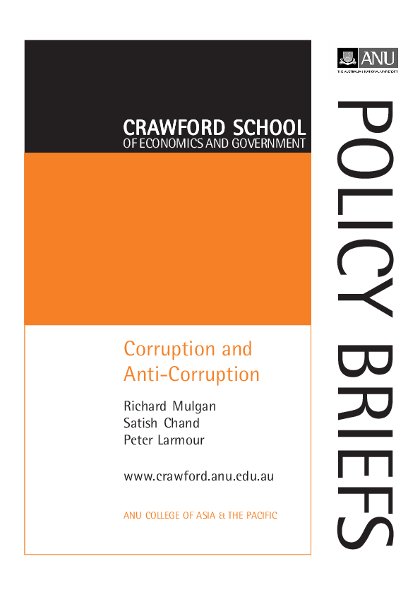 (PDF) Corruption and Anti-Corruption