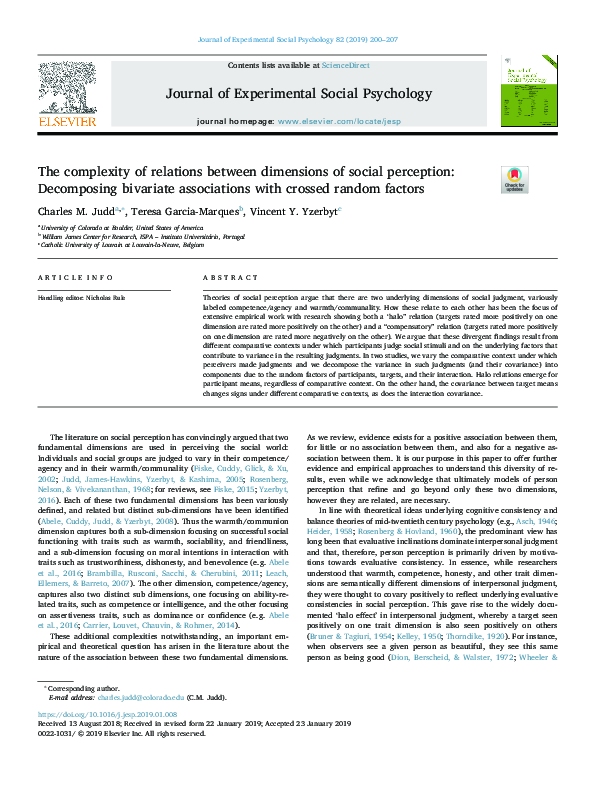 (PDF) The complexity of relations between dimensions of social ...