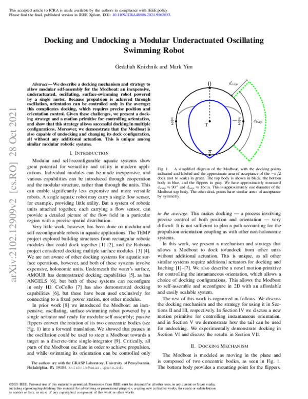 (PDF) Docking and Undocking a Modular Underactuated Oscillating ...