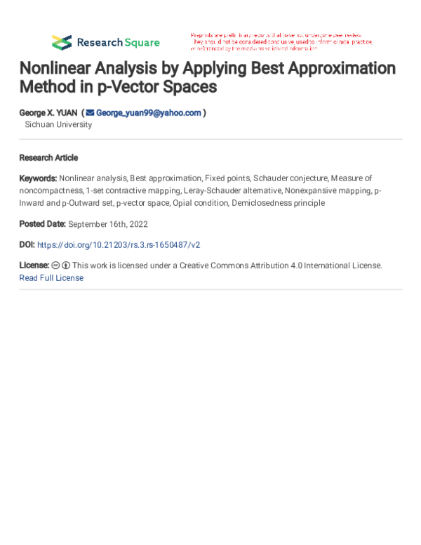 (PDF) Nonlinear Analysis by Applying Best Approximation Method in p ...