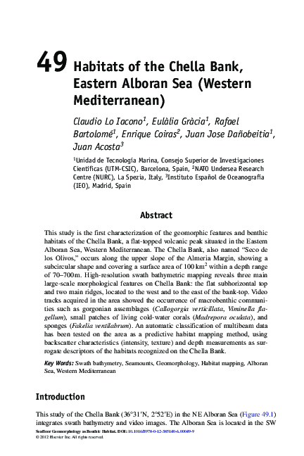 (PDF) Habitats of the Chella Bank, Eastern Alboran Sea (Western Mediterranean