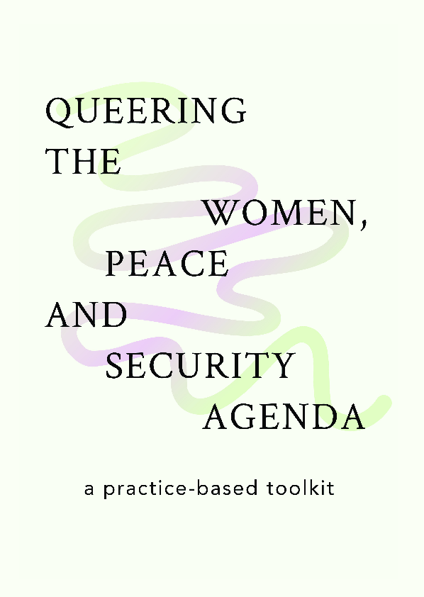 (PDF) Queering Women, Peace and Security: A Practice-Based Toolkit