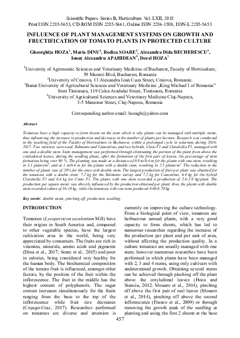 (PDF) Influence of Plant Management Systems on Growth and ...