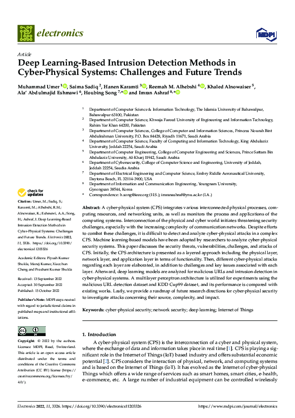 (PDF) Deep Learning-Based Intrusion Detection Methods in Cyber-Physical ...