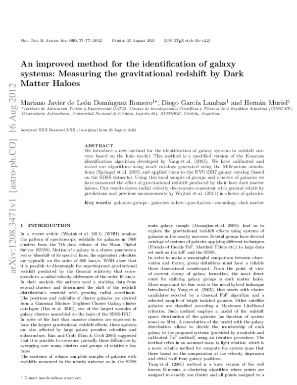 (PDF) An improved method for the identification of galaxy systems ...