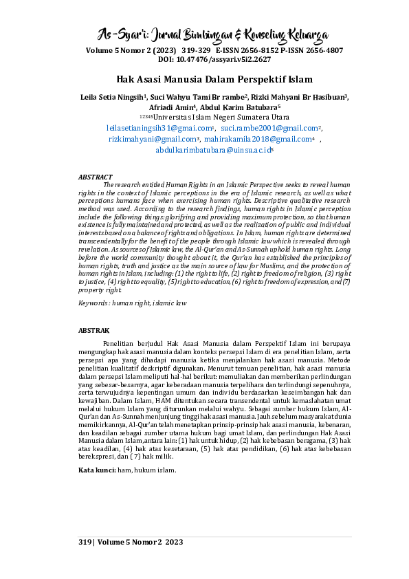 (PDF) Hak Asasi Manusia Dalam Perspektif Islam
