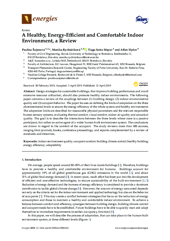 (PDF) A Healthy, Energy-Efficient and Comfortable Indoor Environment, a ...