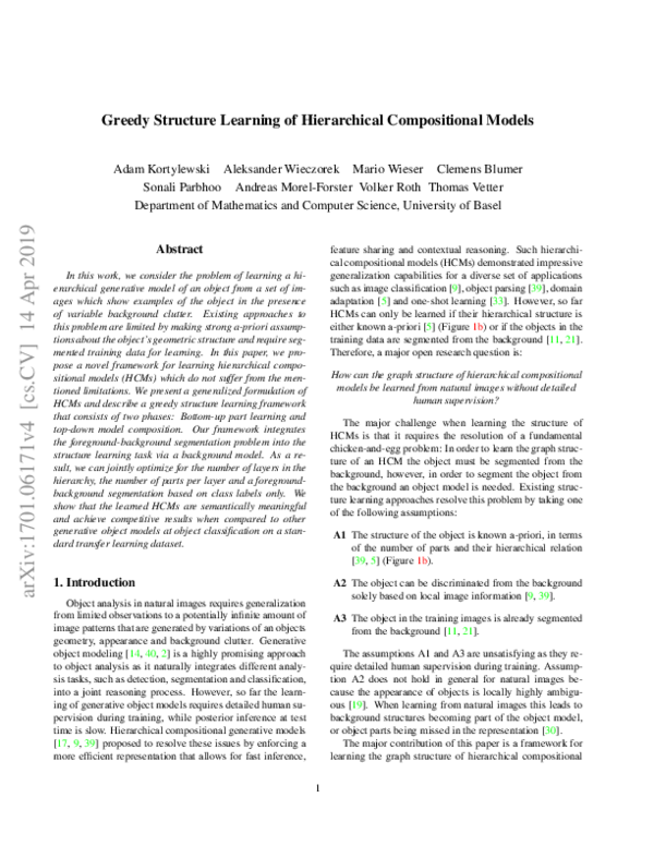 (PDF) Greedy Structure Learning of Hierarchical Compositional Models | Volker Roth - Academia.edu