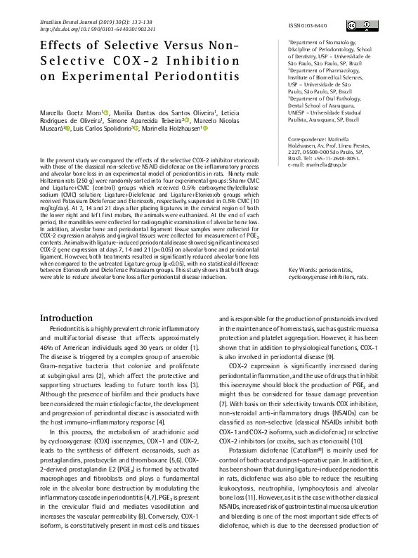 (PDF) Effects of Selective Versus Non-Selective COX-2 Inhibition on ...