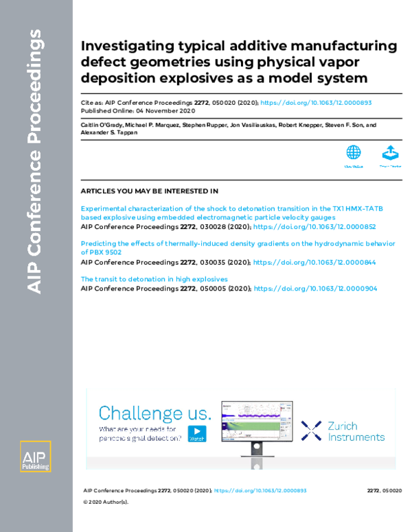 (PDF) Investigating typical additive manufacturing defect geometries ...