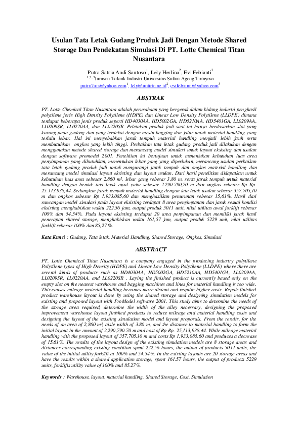 (PDF) Usulan Tata Letak Gudang Produk Jadi Dengan Metode Shared Storage ...