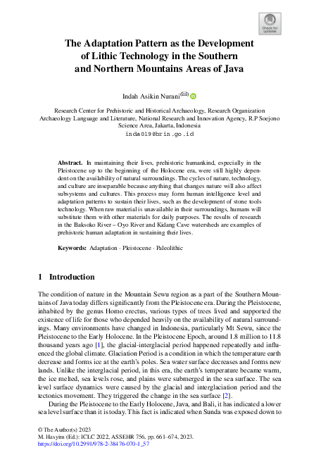 (PDF) The Adaptation Pattern as the Development of Lithic Technology in the Southern and ...