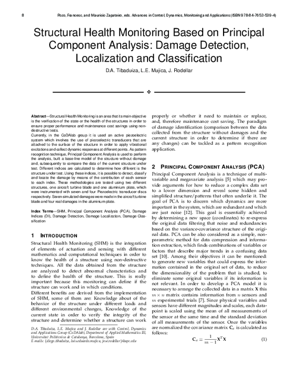 (PDF) Structural Health Monitoring Based on Principal Component ...