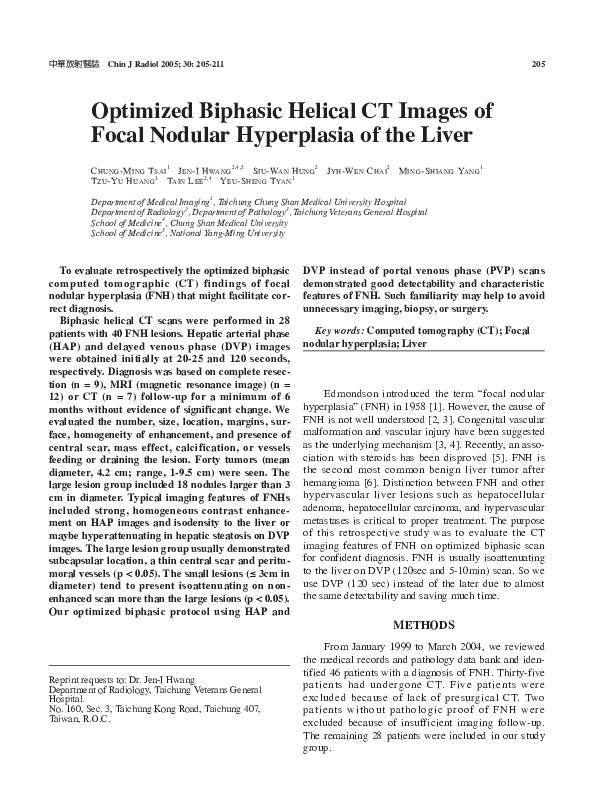 (PDF) Optimized Biphasic Helical CT Images of Focal Nodular Hyperplasia ...