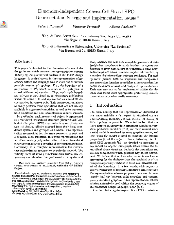 (PDF) Dimension-independent convex-cell based HPC