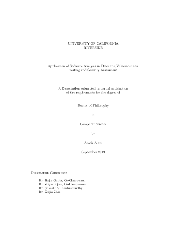 (PDF) Application of Software Analysis in Detecting Vulnerabilities ...