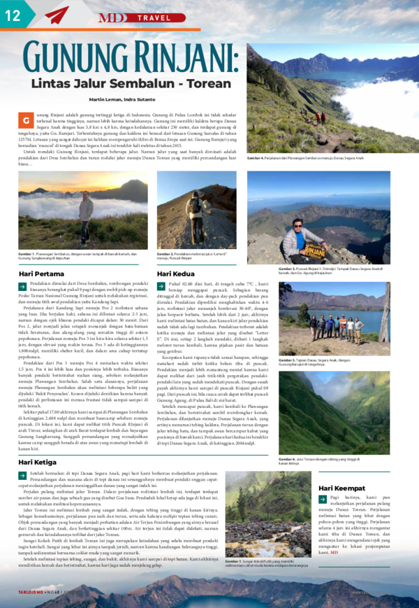 (PDF) Pendakian Gunung Rinjani : Lintas Jalur Sembalun - Torean