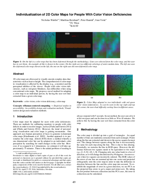 (PDF) Individualization of 2D color maps for people with color vision ...