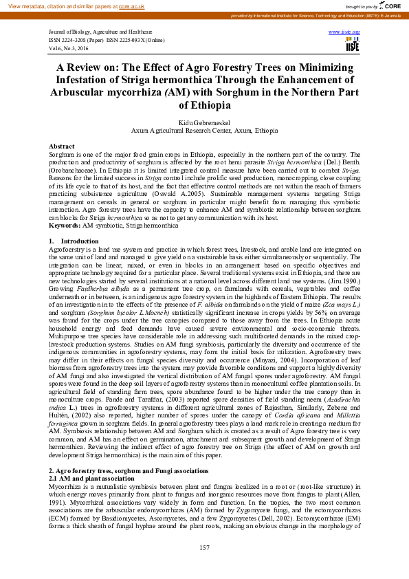 (PDF) A Review on: The Effect of Agro Forestry Trees on Minimizing ...