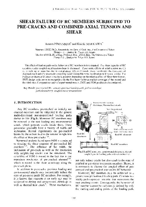 (PDF) Shear Failure of RC Members Subjected to Pre-Cracks and Combined ...