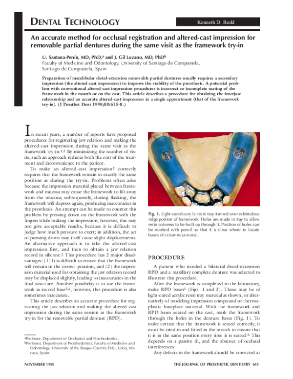(PDF) An accurate method for occlusal registration and altered-cast ...