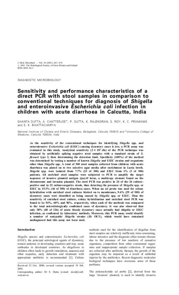 (PDF) Sensitivity and performance characteristics of a direct PCR with ...