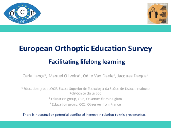 (PDF) European orthoptic education survey: facilitating lifelong learning