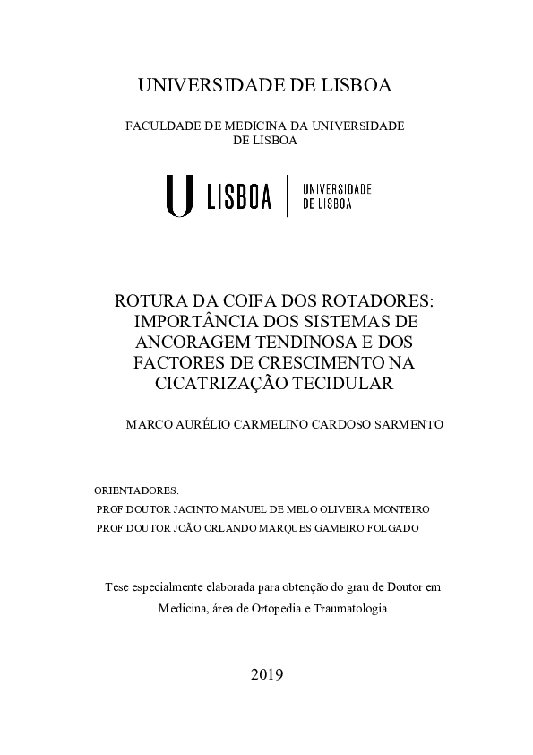 (PDF) Rotura da coifa dos rotadores : importância dos sistemas de ...