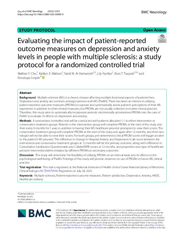 (PDF) Evaluating the impact of patient-reported outcome measures on ...