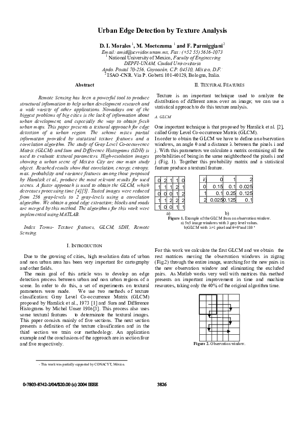 (PDF) Urban edge detection by texture analysis | Flavio Parmiggiani - Academia.edu